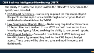 CRASH Program Updates and Dashboards to Access Data | PDF