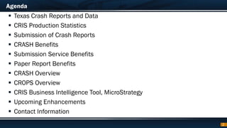 CRASH Program Updates and Dashboards to Access Data | PDF