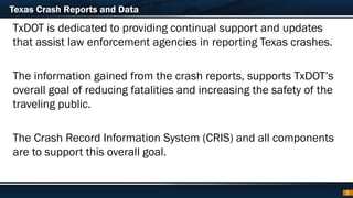 CRASH Program Updates and Dashboards to Access Data | PDF