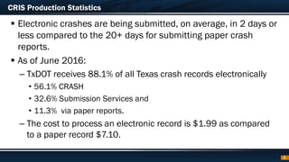 CRASH Program Updates and Dashboards to Access Data | PDF