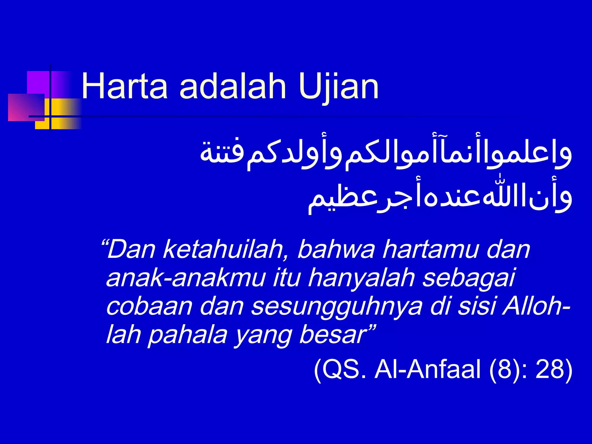 kedudukan harta dalam islam | PPT