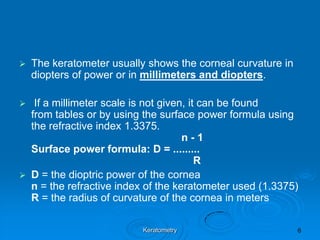 keratometry | PPT