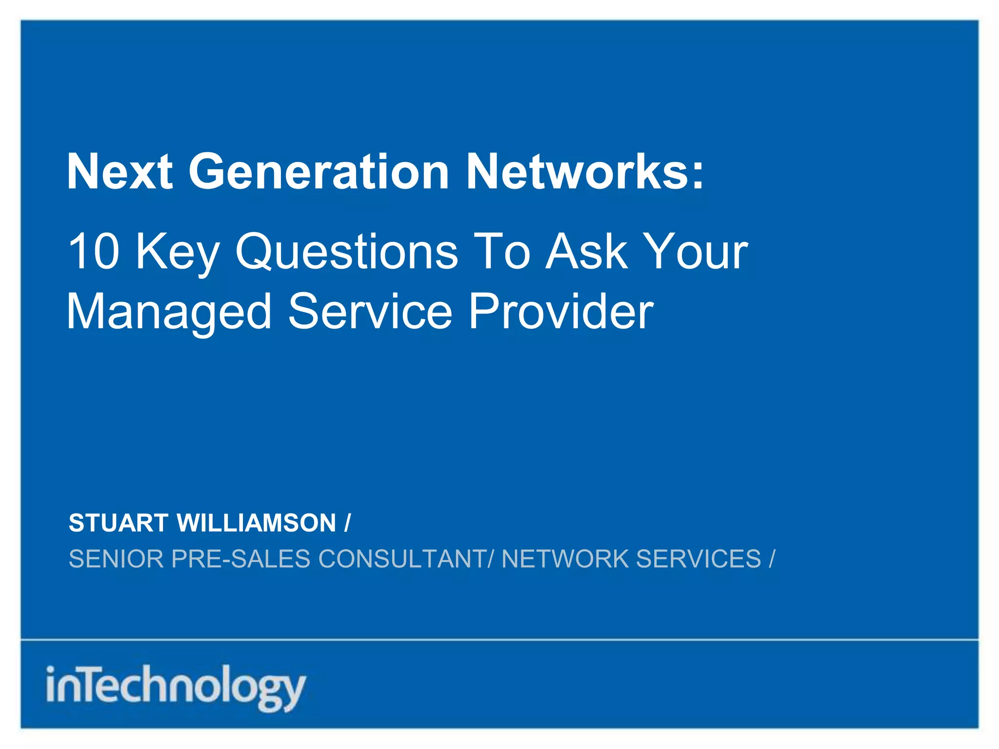 10 key questions to ask your managed network provider | PPT | Computer ...