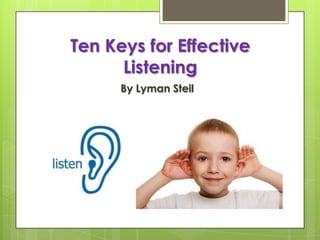 10 keys for listening skills | PPTX