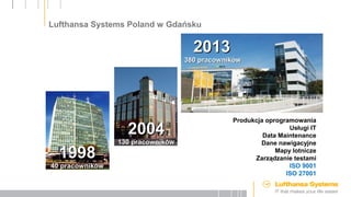 Prezentacja firmy Lufthansa Systems Poland | PPT | Air Travel | Travel Type