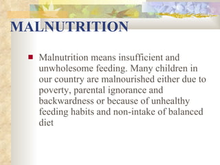 10. malnutrition n constituents of food | PPT