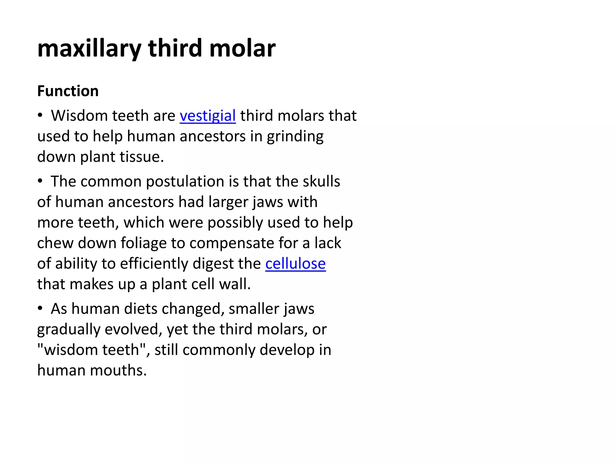 10 maxillary ( first , second , third ) molars . | PPTX