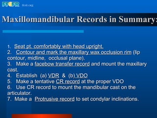 10.maxillomandibular relation records | PPT