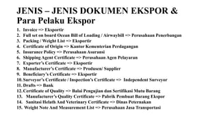 10 menjelaskan proses dan prosedur ekspor-20171213022336 | PPTX