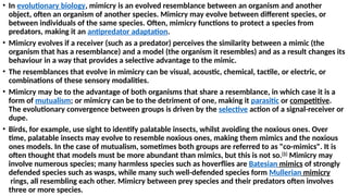 10-Mimicry Types and evolutionary importance.pptx