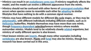 10-Mimicry Types and evolutionary importance.pptx
