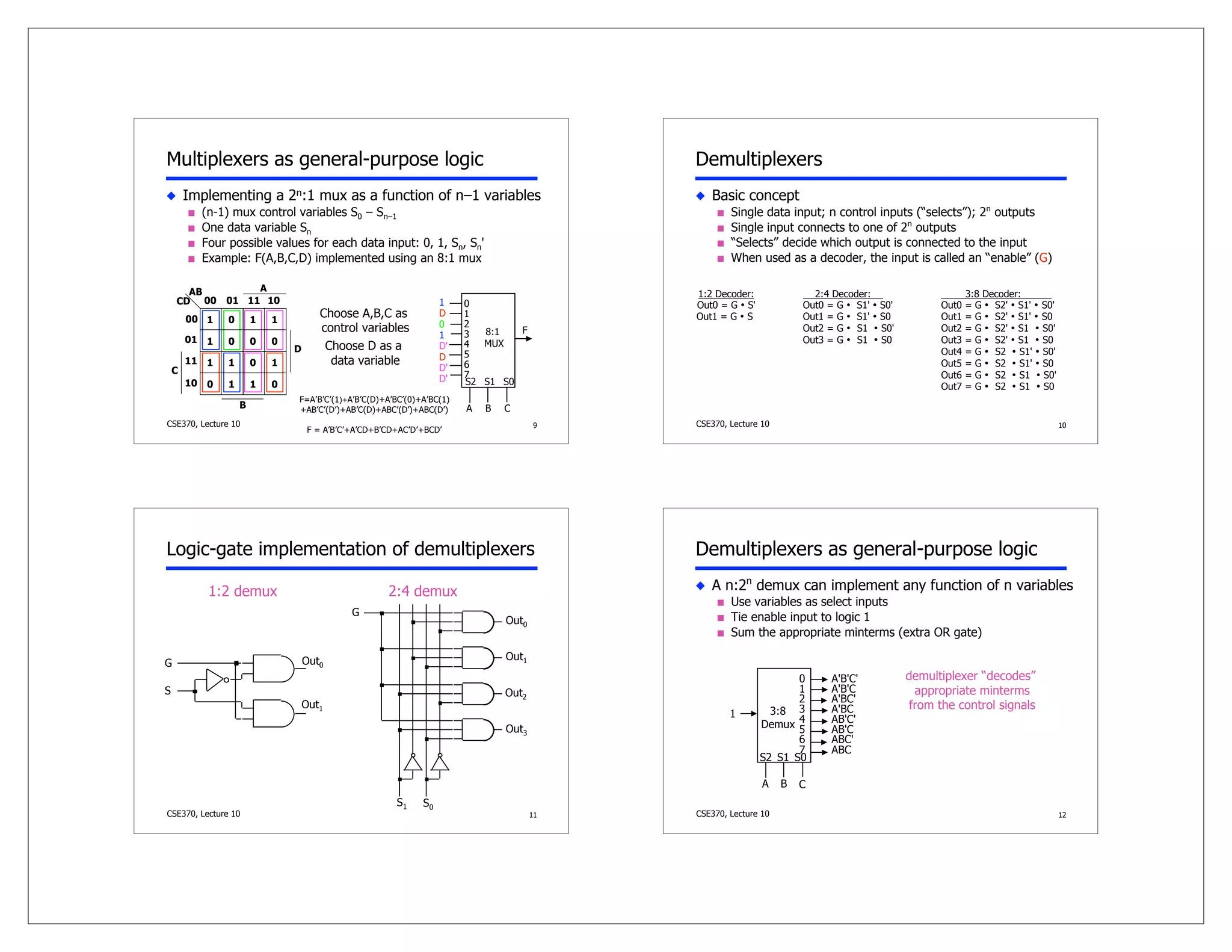 10 multiplexers-de mux | PPT