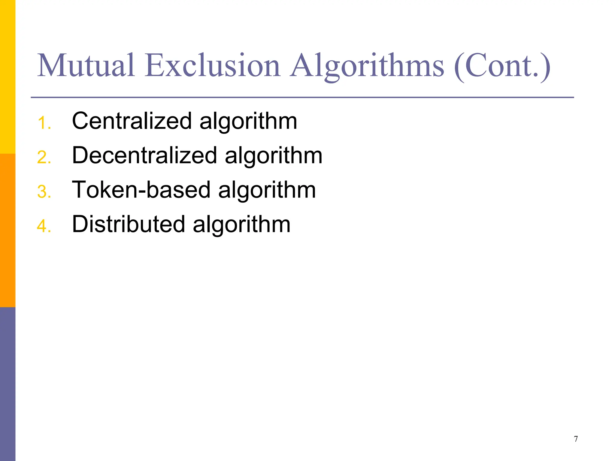 Mutual Exclusion in Distributed Memory Systems | PPTX