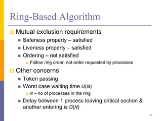 Mutual Exclusion in Distributed Memory Systems | PPTX