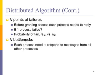 Mutual Exclusion in Distributed Memory Systems | PPTX