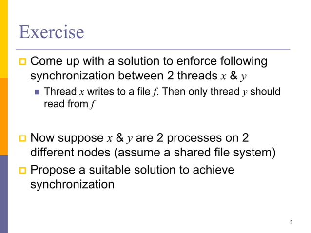 Mutual Exclusion in Distributed Memory Systems | PPTX