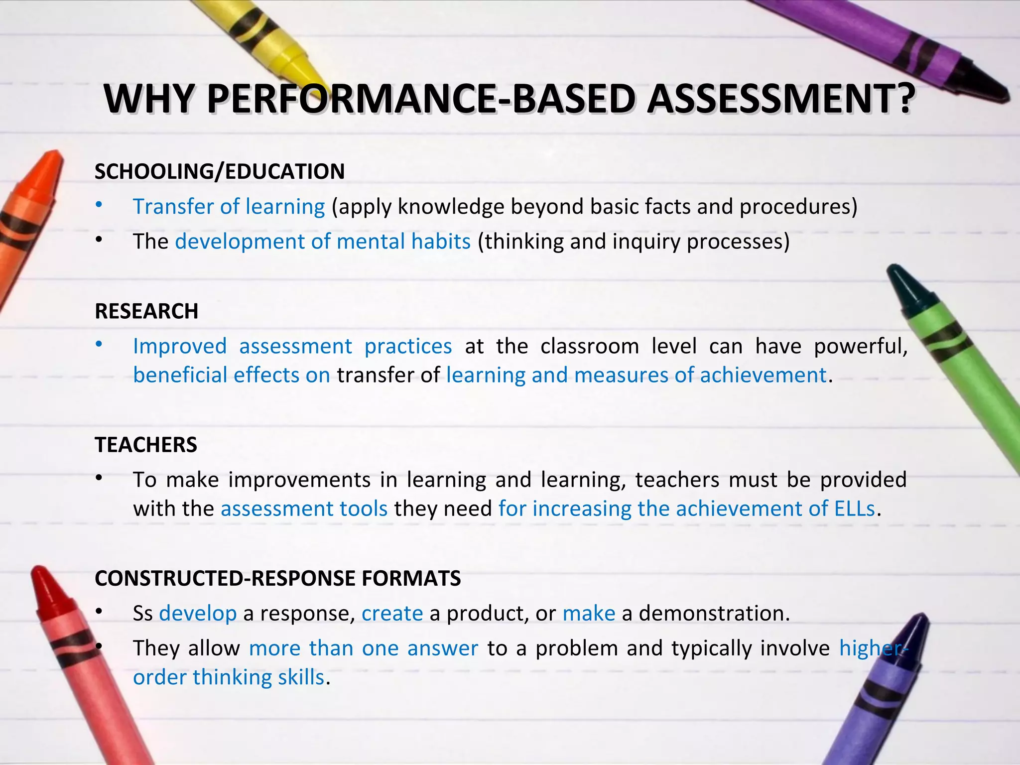 Performance-based assessment | PPT