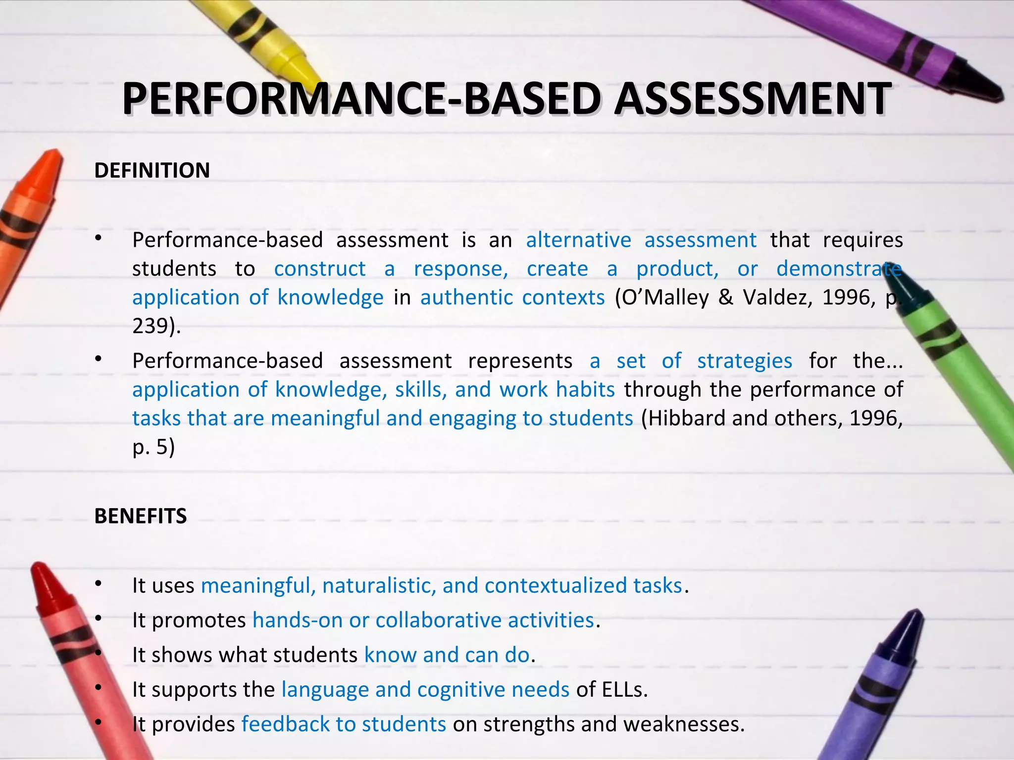Performance-based assessment | PPT