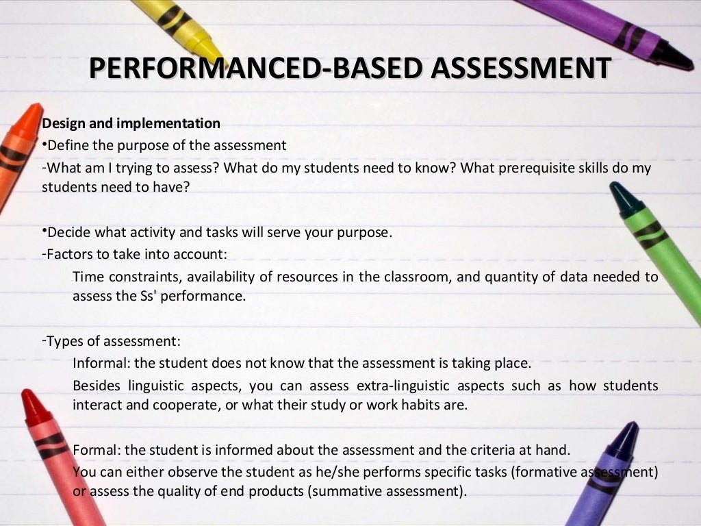 Performance-based assessment