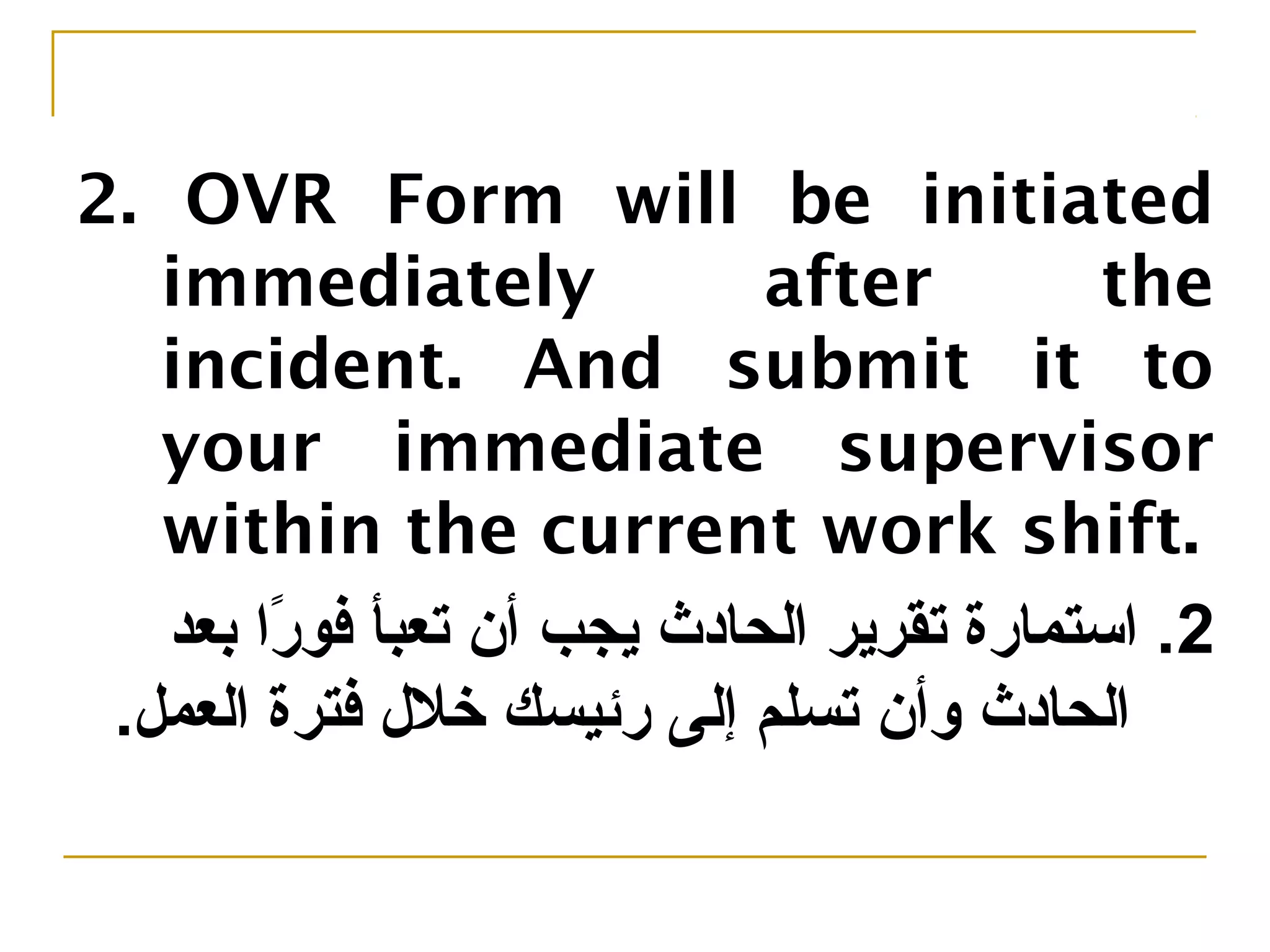 10 ovr reporting handbook | PPT