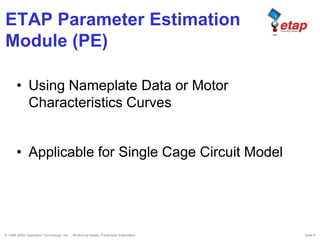 ETAP - parameter estimation | PDF