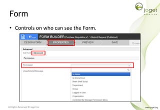 Joget Workflow v6 Training Slides - 10 - Participant Mapping and Permission Control | PPT