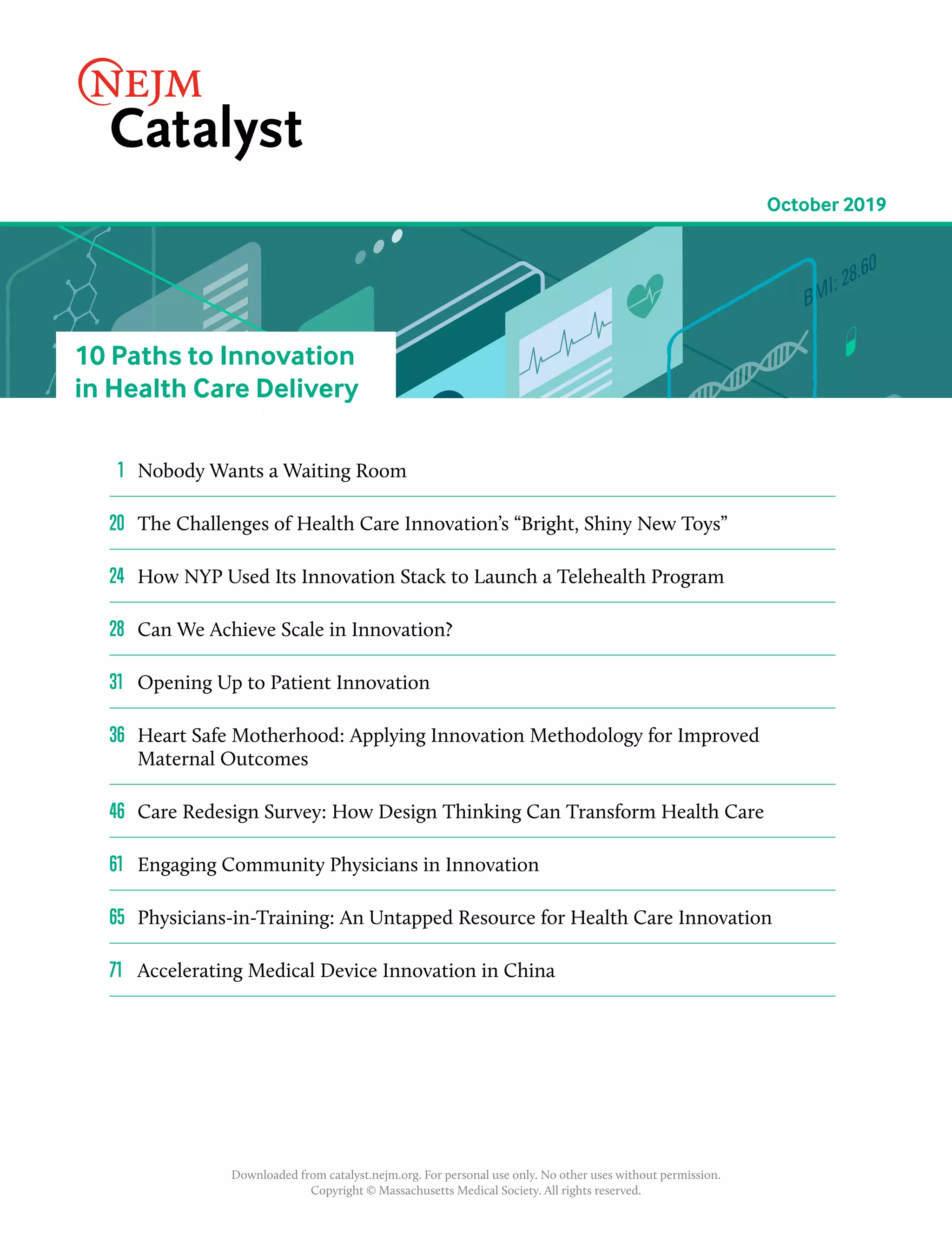 10 Innovation Pathways: Care Delivery | PDF