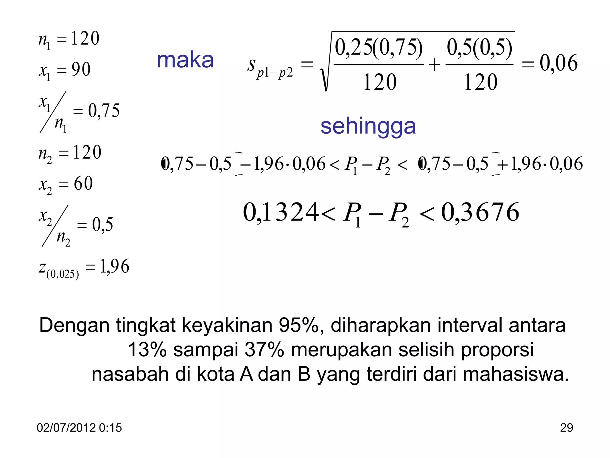 10.pendugaan interval | PPTX