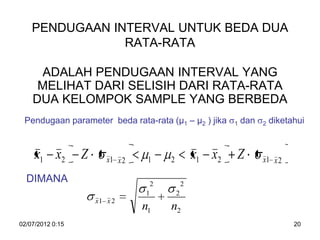 10.pendugaan interval | PPTX