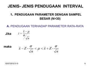 10.pendugaan interval | PPTX
