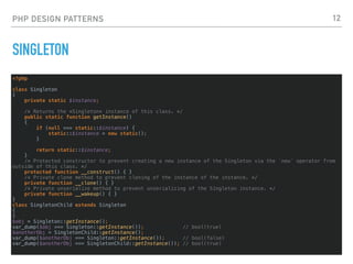 10 PHP Design Patterns #burningkeyboards | PDF