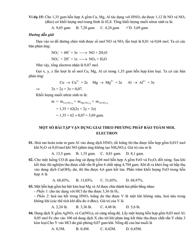 10 phuong-phap-giai-nhanh-bai-tap-trac-nghiem-hoa-hoc | PDF