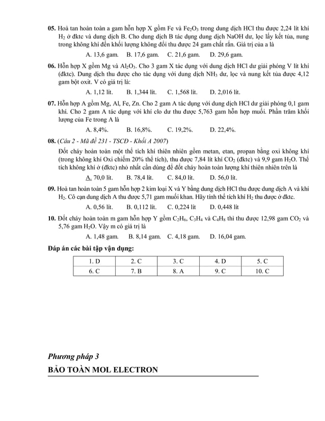 10 phuong-phap-giai-nhanh-bai-tap-trac-nghiem-hoa-hoc | PDF