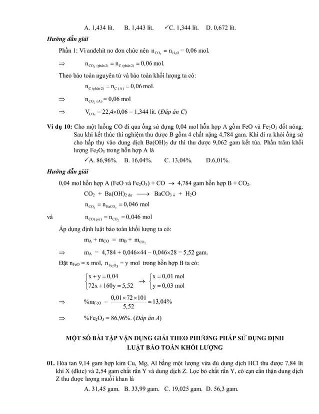 10 phuong-phap-giai-nhanh-bai-tap-trac-nghiem-hoa-hoc | PDF