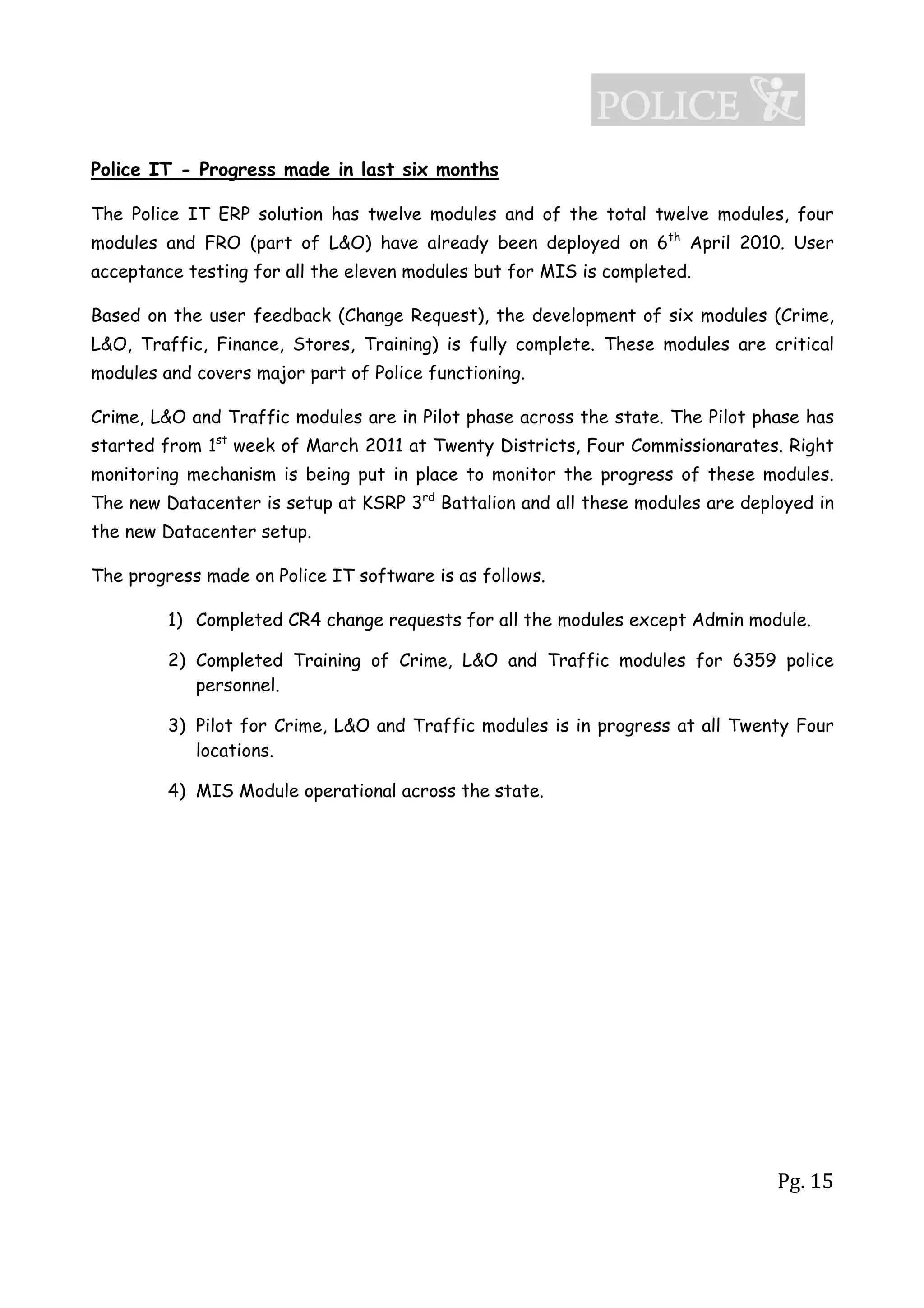 Police IT Application | PDF