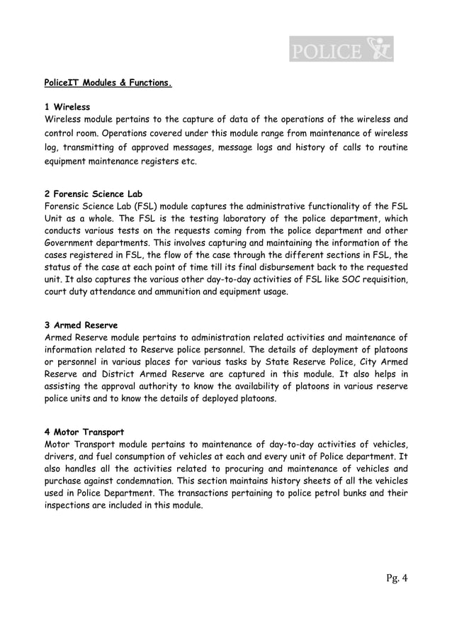 Police IT Application | PDF