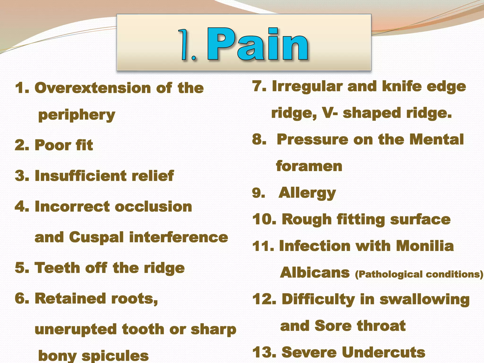 10 post insertion problems and complaints. | PPTX
