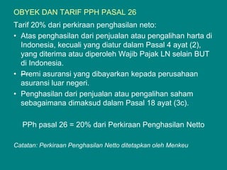 Pajak Penghasilan PPh Pasal 26 Pertemuan ke | PPTX