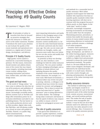 10 principles-of-effective-online-teaching | PDF