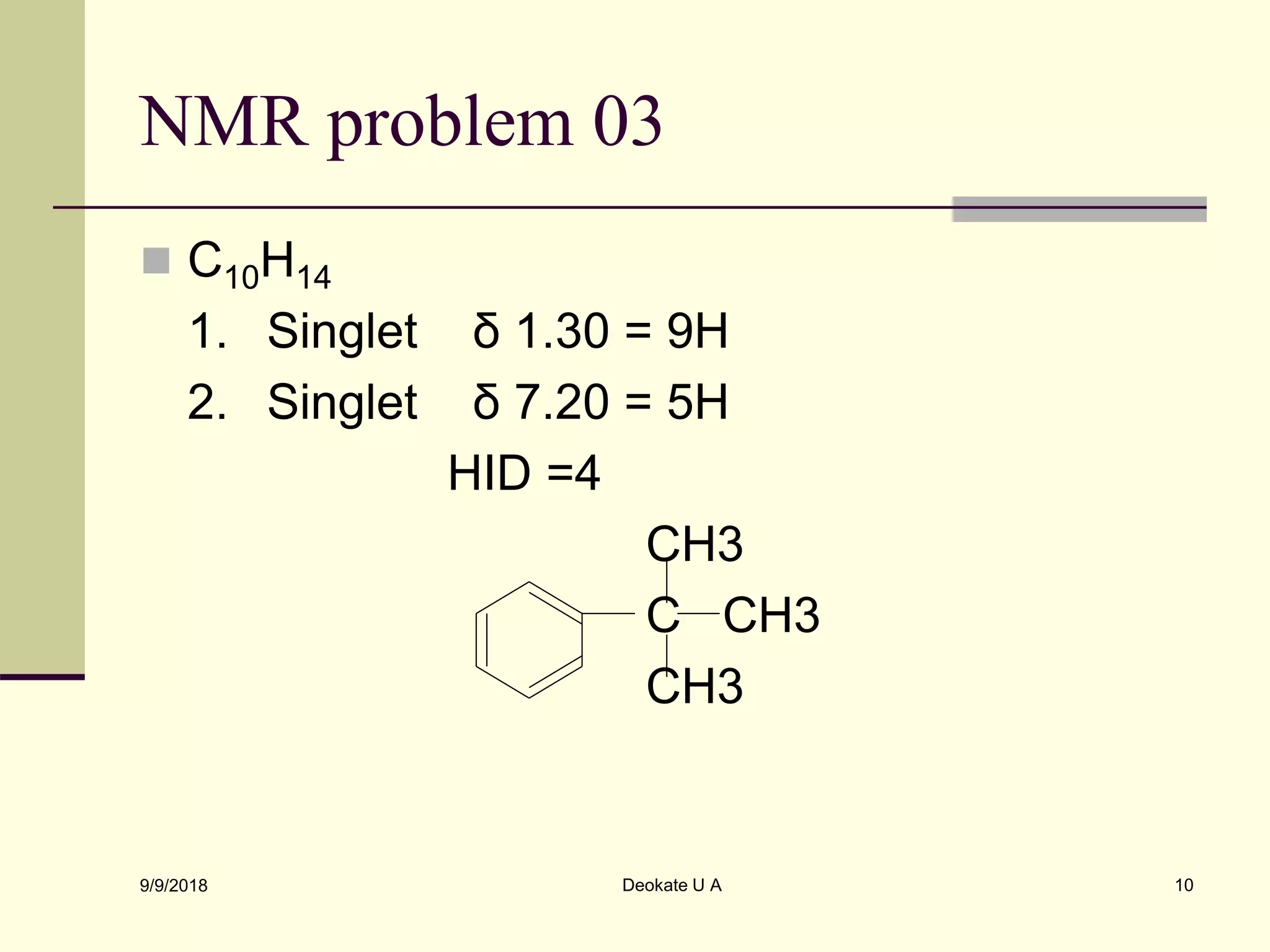 10 problems in nmr | PPTX