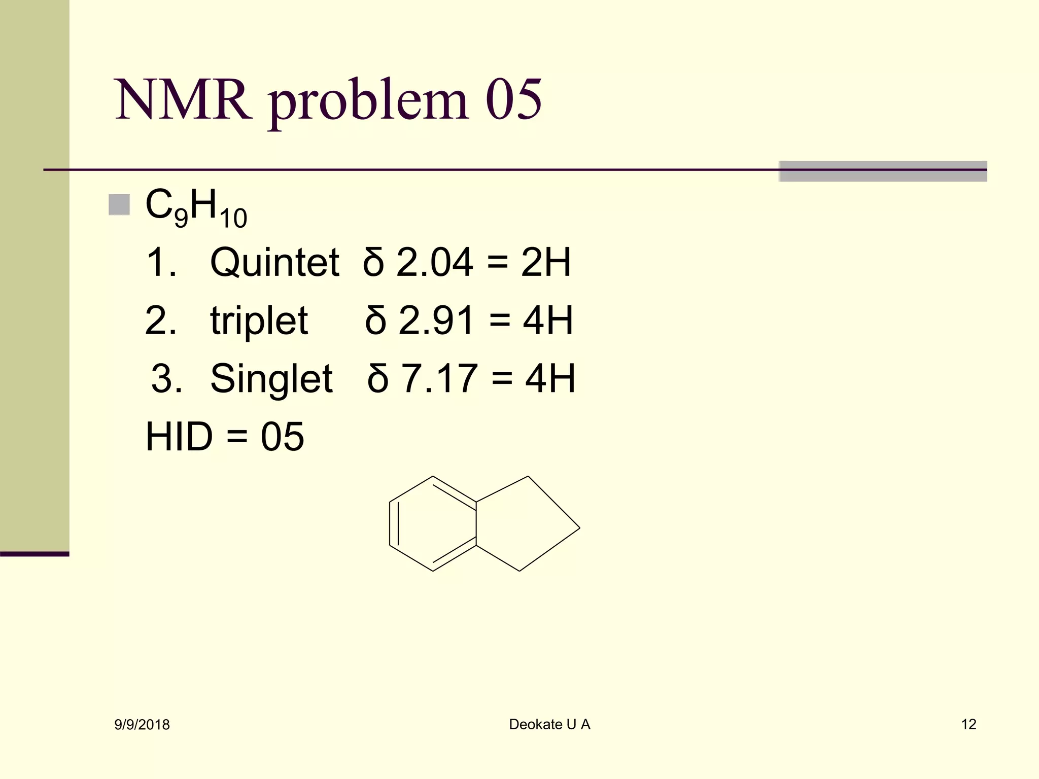 10 problems in nmr | PPTX