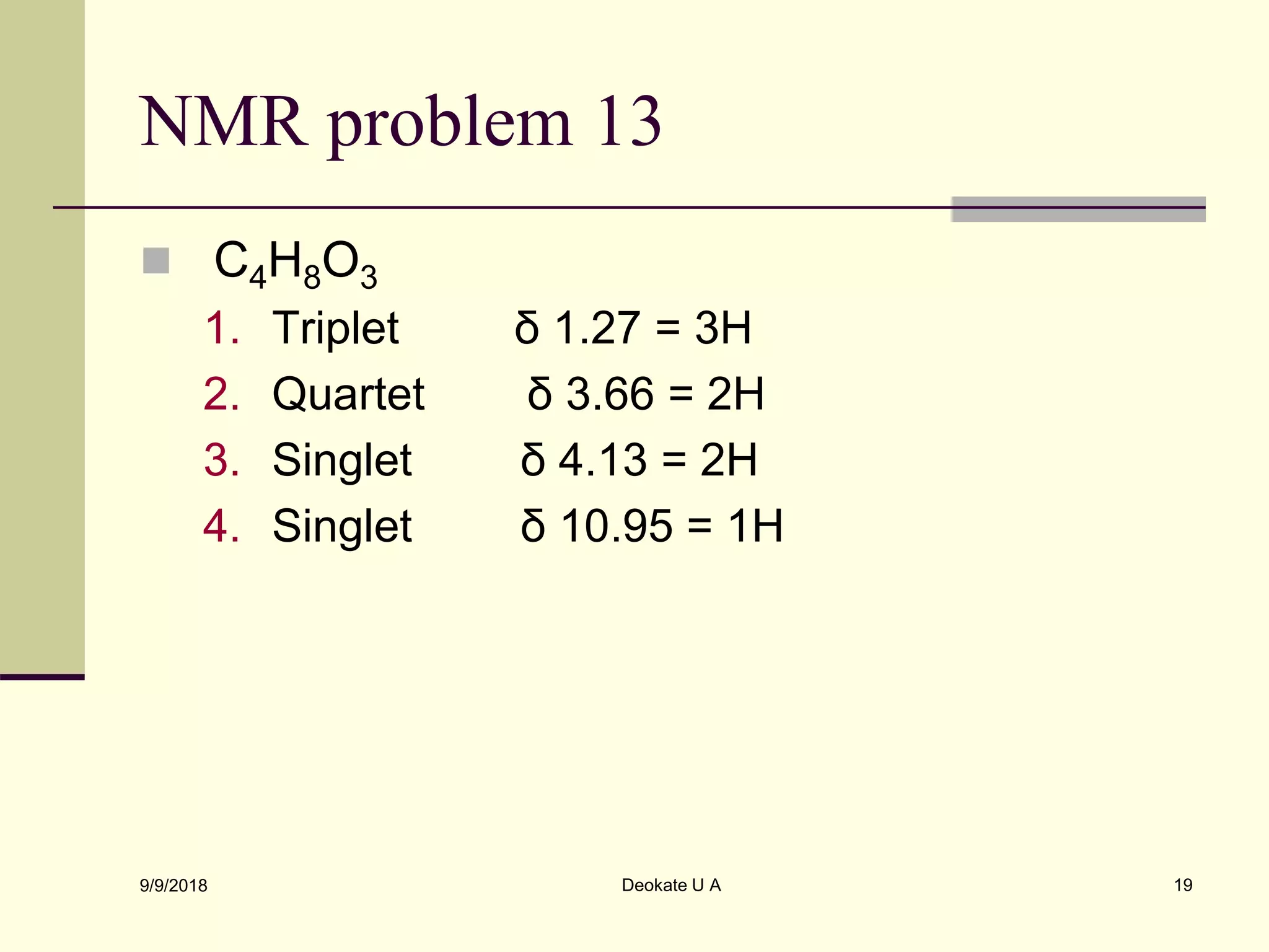 10 problems in nmr | PPTX