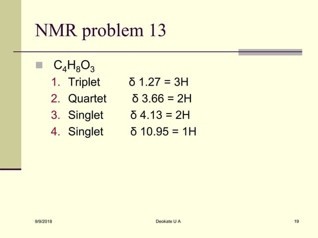 10 problems in nmr | PPTX