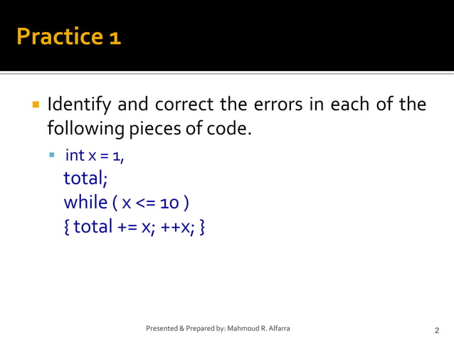 Computer Programming, Loops using Java - part 2 | PPT