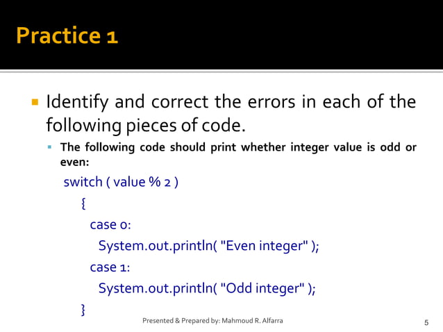 Computer Programming Loops Using Java Part 2 Ppt