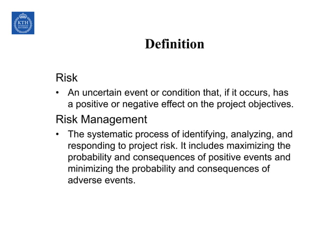 Project Risk Management (10) | PPTX