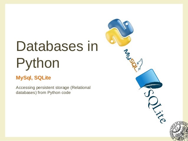 AmI 2015 - Databases in Python