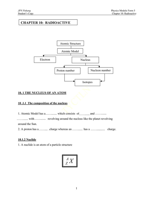 SPM PHYSICS FORM 5 radioactivity | PDF | Chemistry | Science