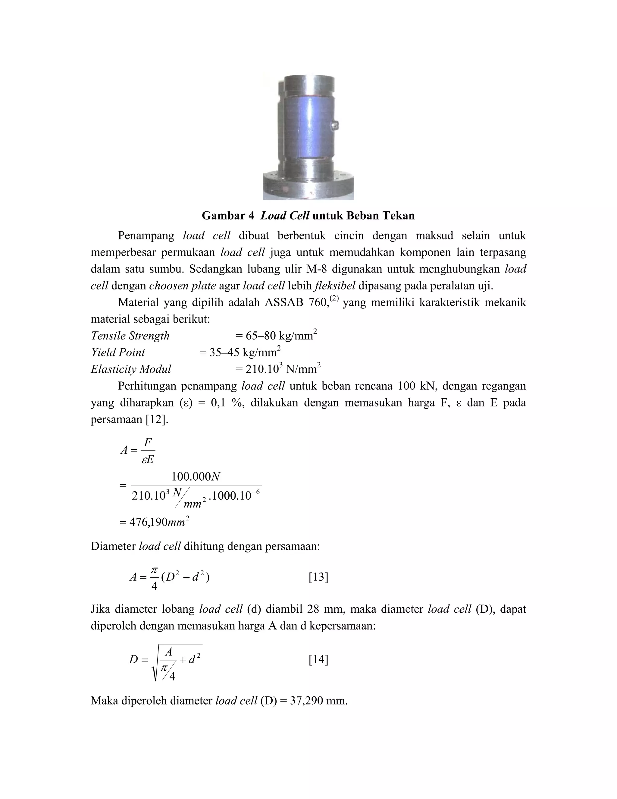 10 rancang bangun load cell sebagai sensor gaya pada sistem uji | PDF