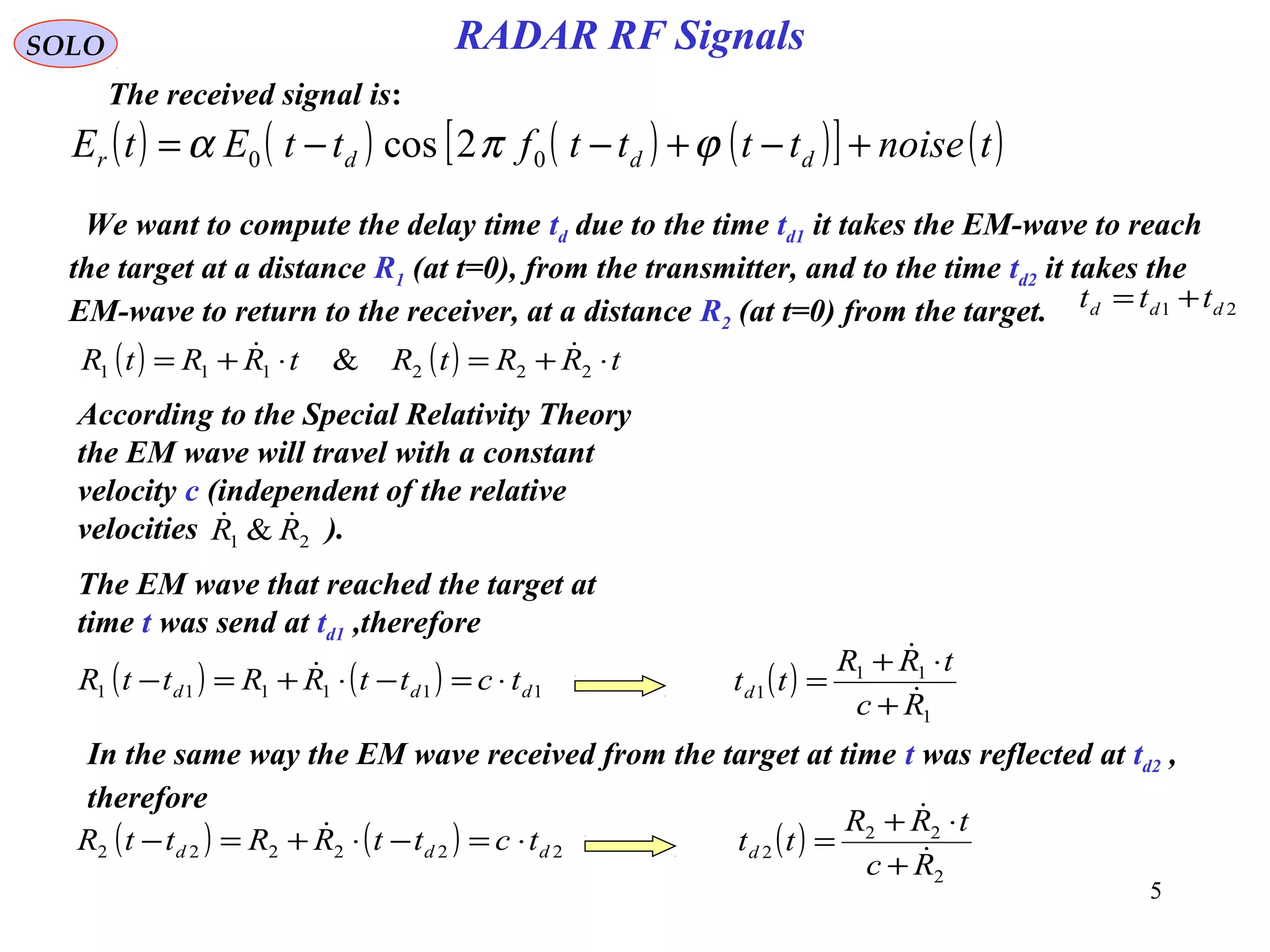 10 range and doppler measurements in radar systems | PPT